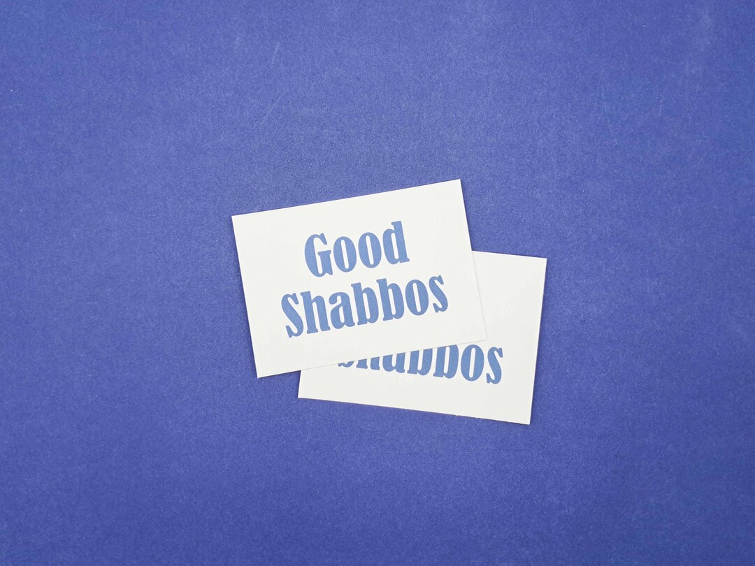 Set of 10 A7 Folded Cards and Envelopes, Good Shabbos, Yom Tov, Shabbat ...