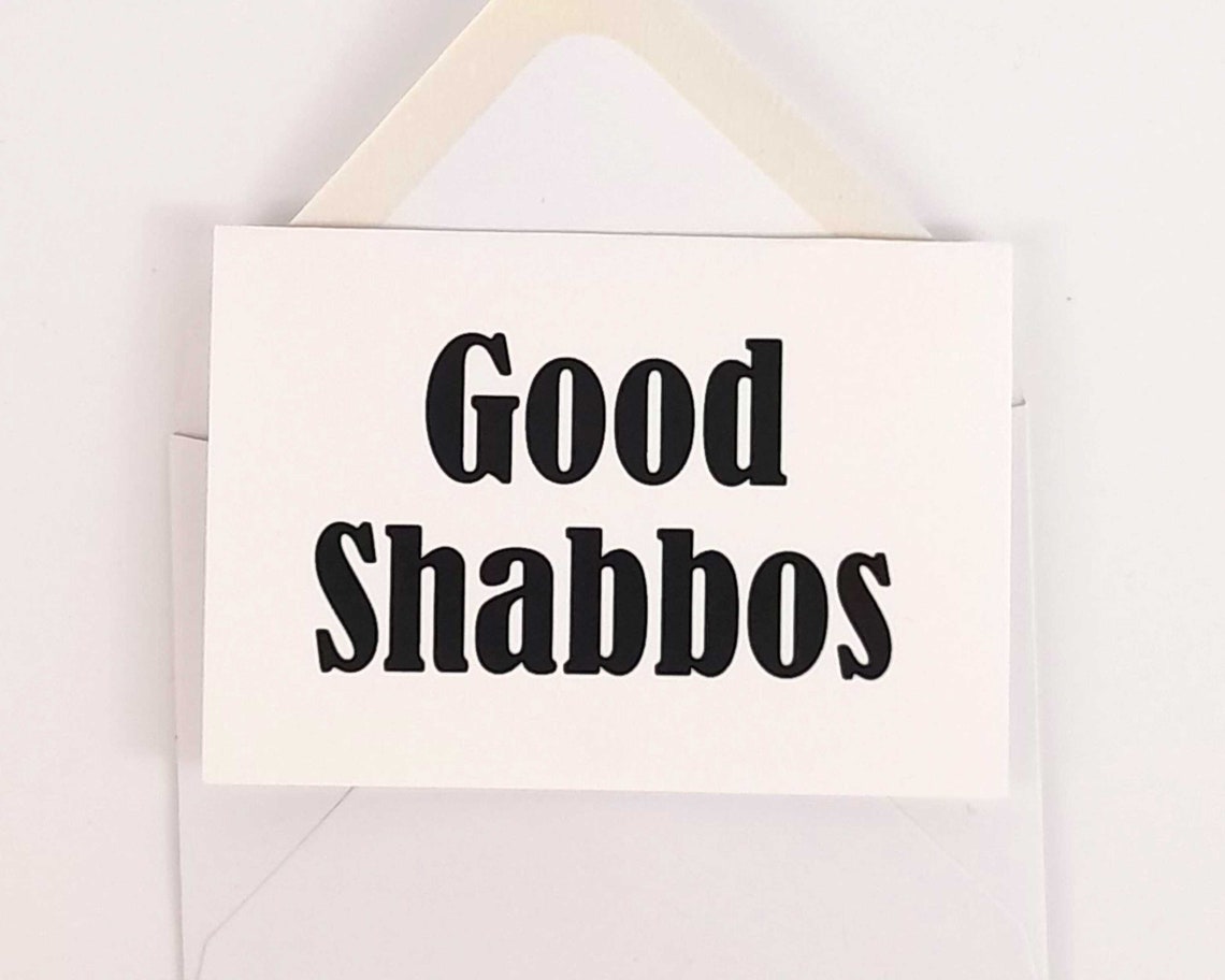 Set of 10 A7 Folded Cards and Envelopes Good Shabbos Yom - Etsy