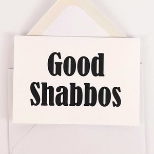 Set of 10 A7 Folded Cards and Envelopes, Good Shabbos, Yom Tov, Shabbat ...