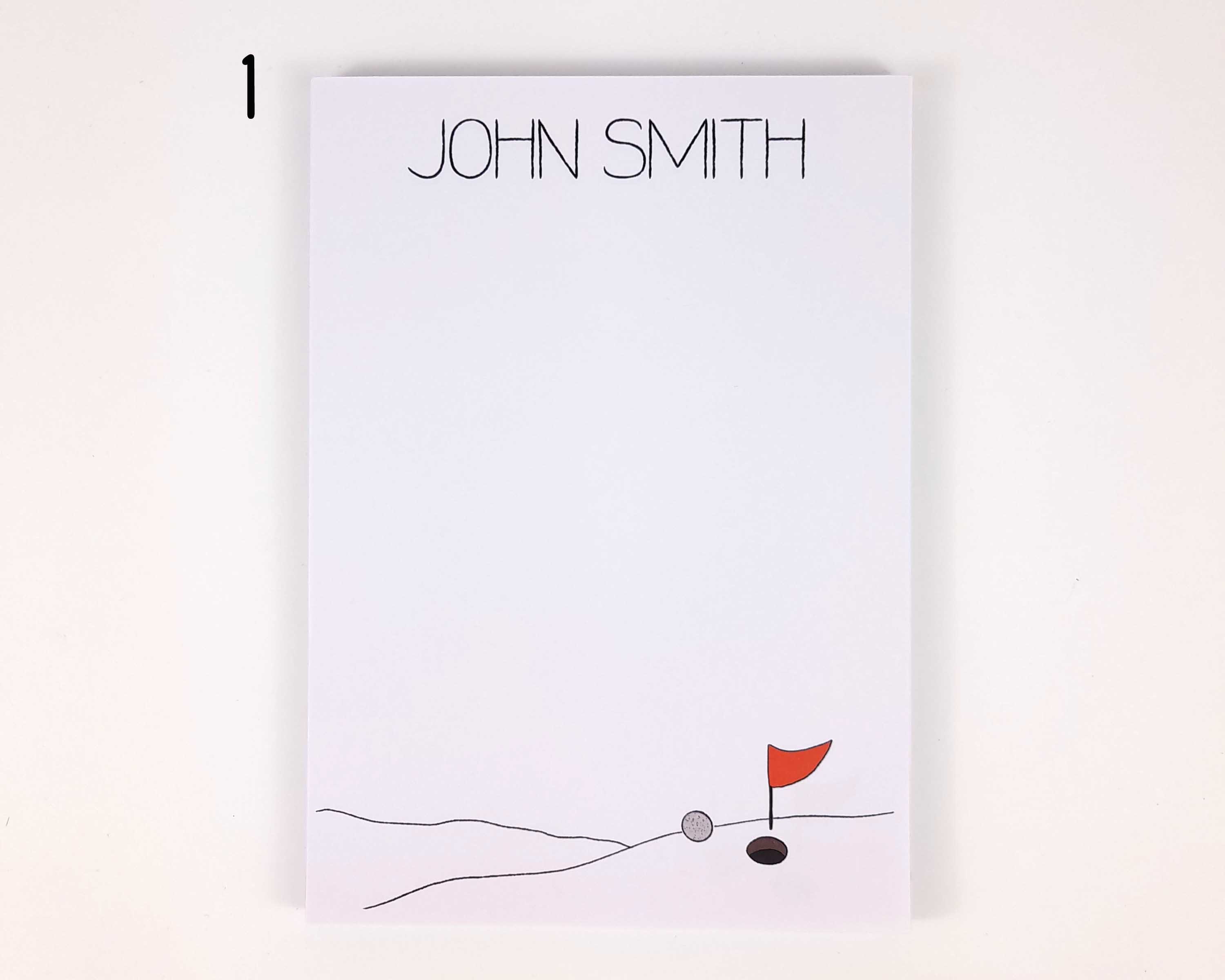 Personalised Golf Themed Notepad, A5 or A6 Desk Notepad, Multiple ...