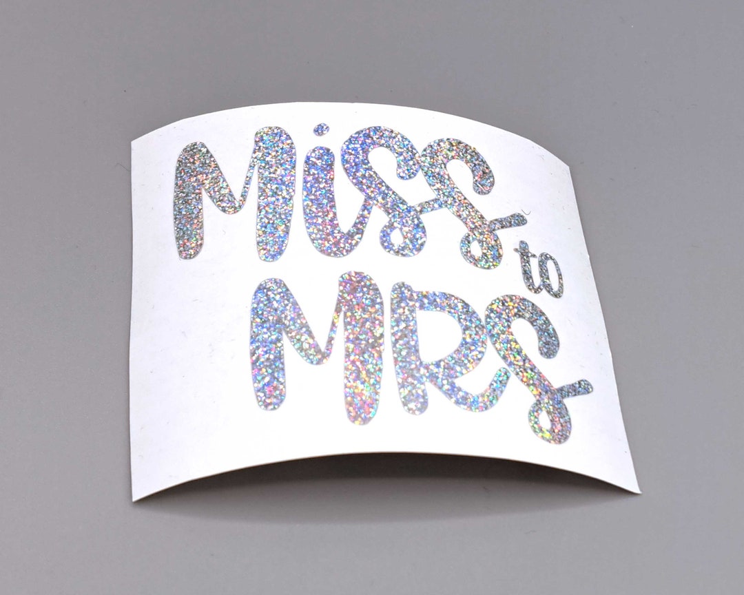 Miss to Mrs Decal, Bridal Cup Sticker, DIY Wedding Decor, Gift for ...