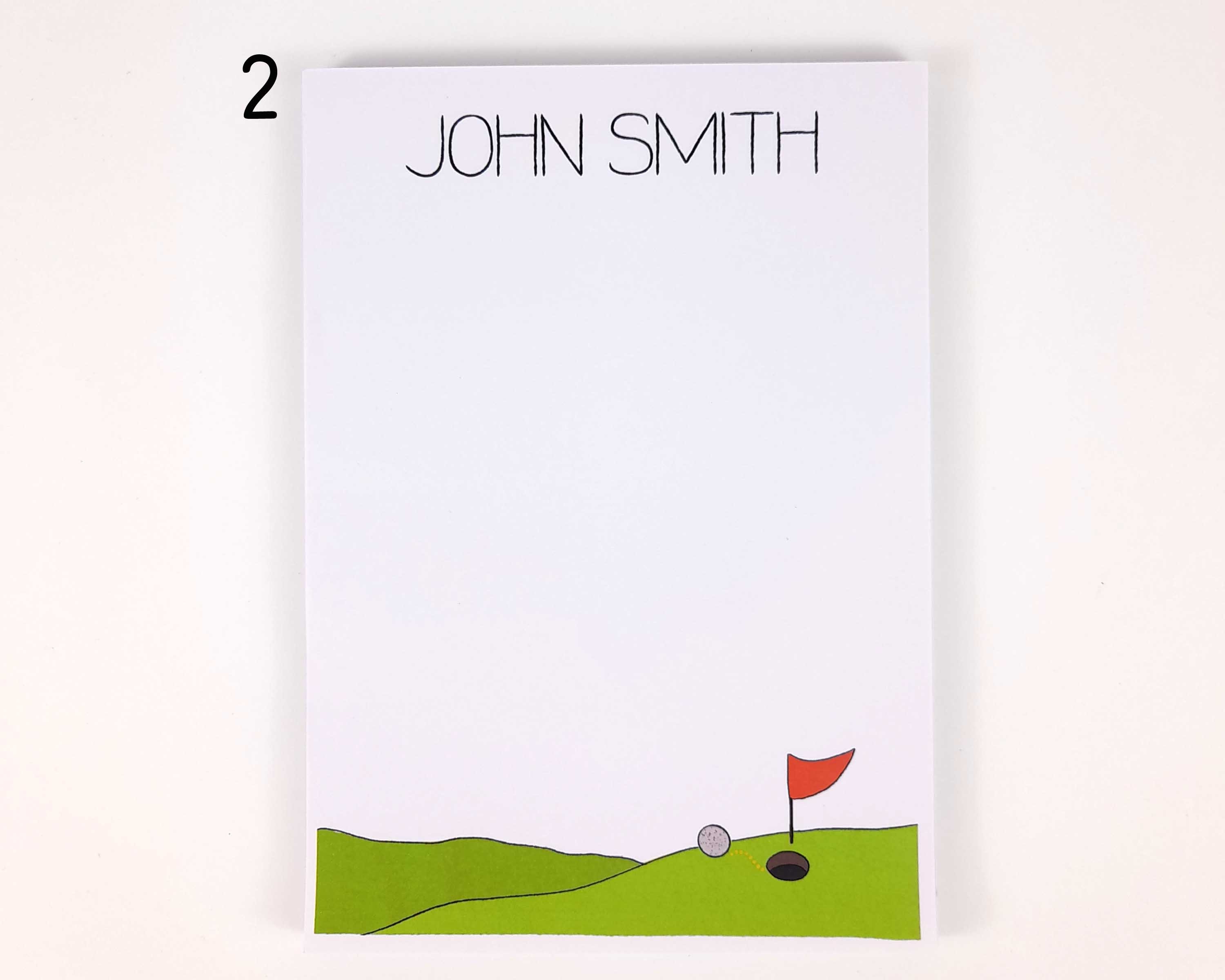 Personalised Golf Themed Notepad, A5 or A6 Desk Notepad, Multiple ...