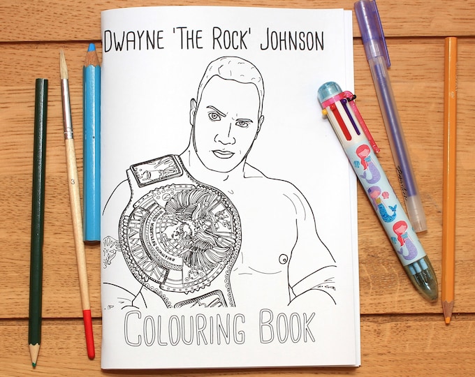 Dwayne Johnson Colouring Book - Etsy UK