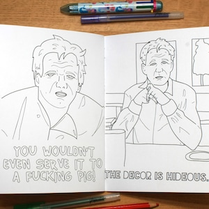 Gordon Ramsay Colouring Book - Etsy