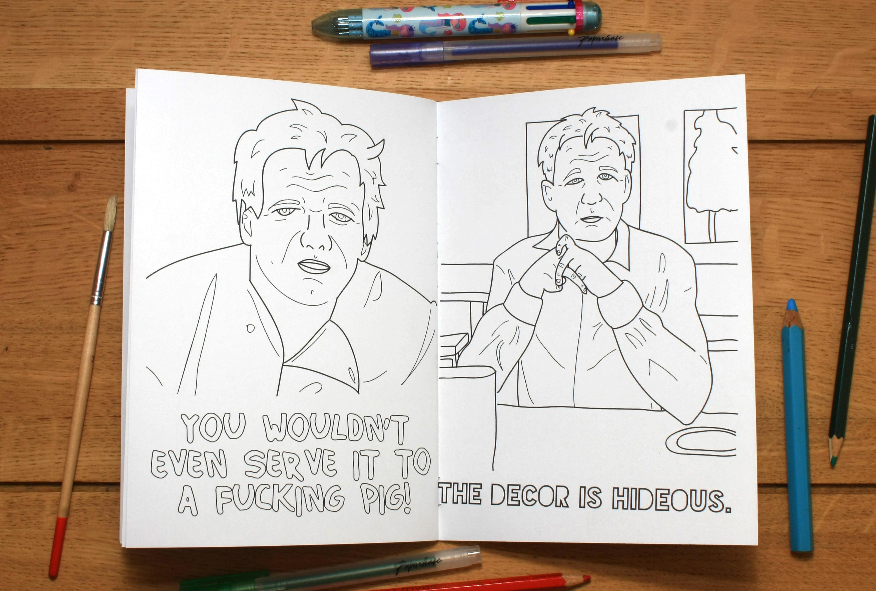 Gordon Ramsay Colouring Book - Etsy Ireland
