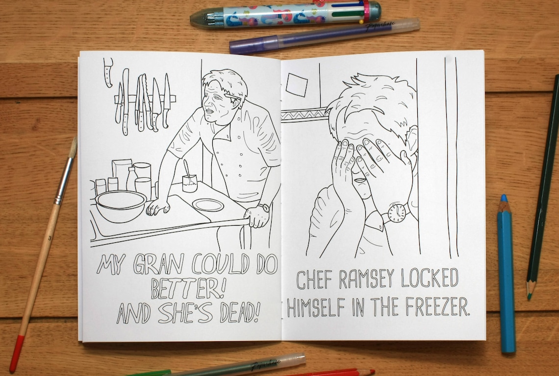 Gordon Ramsay Colouring Book | Etsy