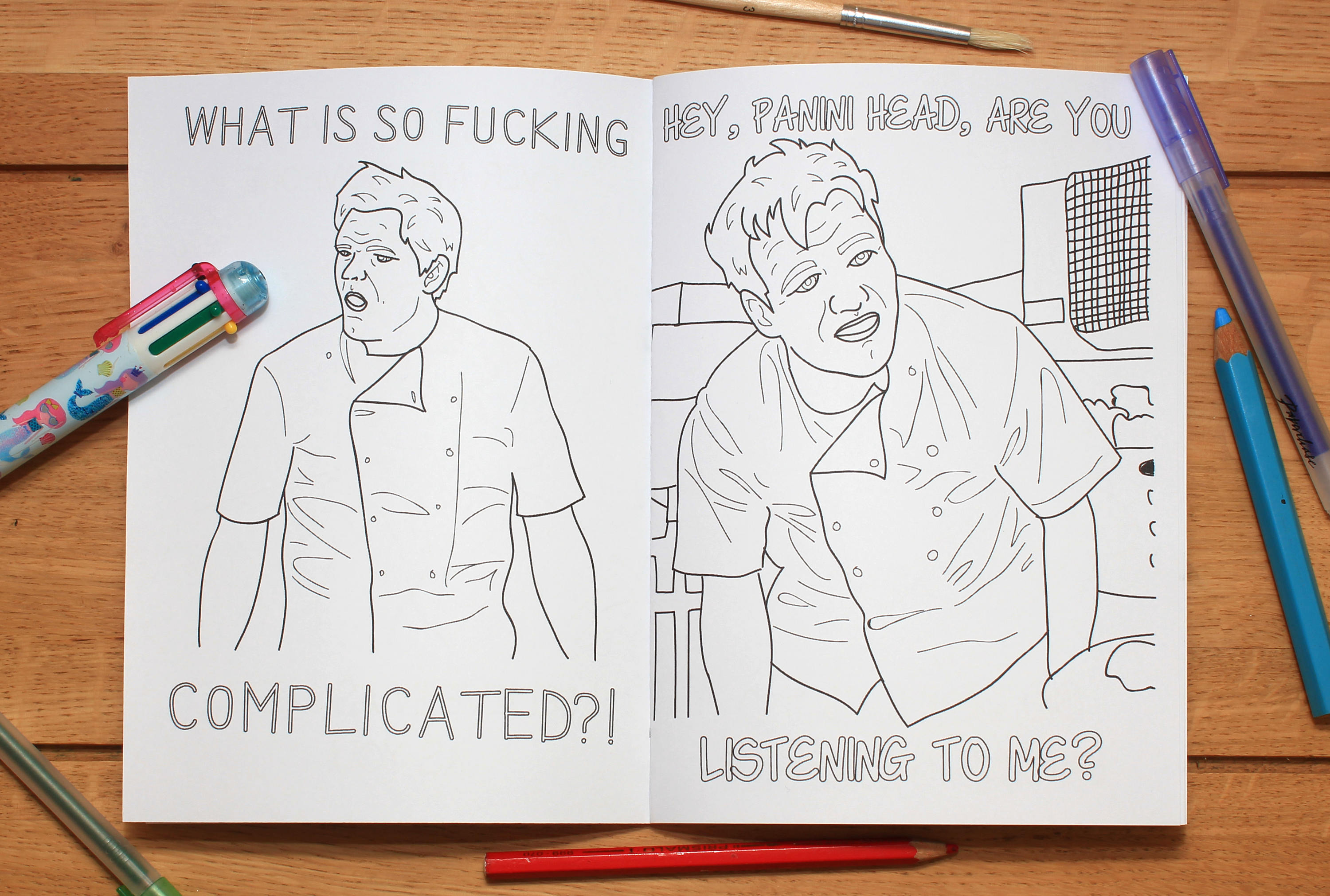 Gordon Ramsay Colouring Book | Etsy