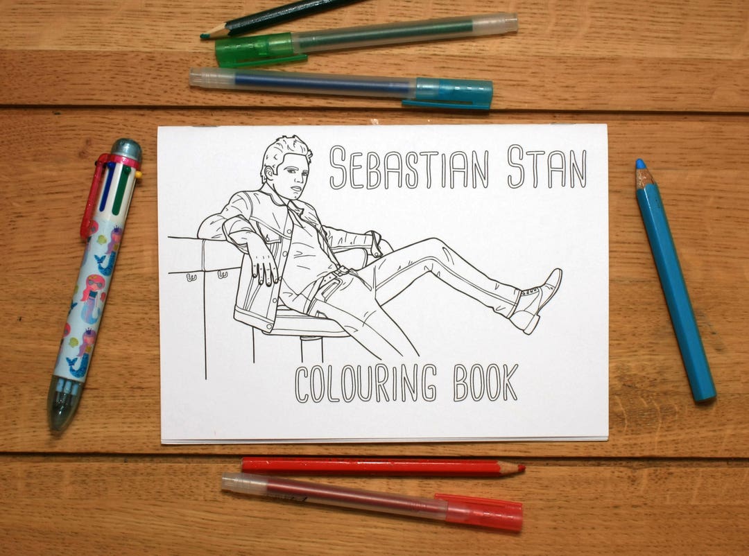 Sebastian Stan Colouring Book - Etsy