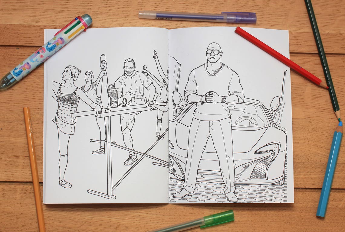 Dwayne Johnson Colouring Book | Etsy