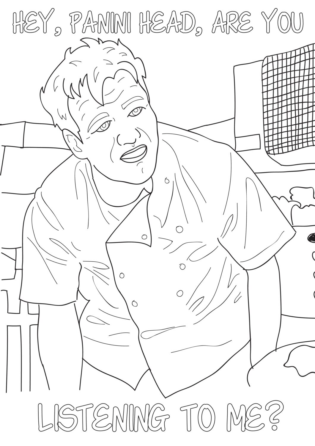 Gordon Ramsay Colouring Book DIGITAL COPY - Etsy
