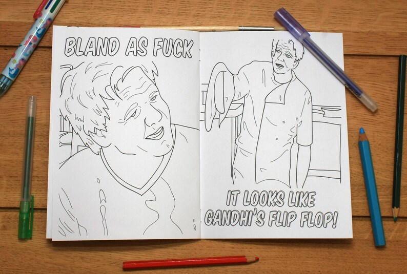 Gordon Ramsay Colouring Book - Etsy