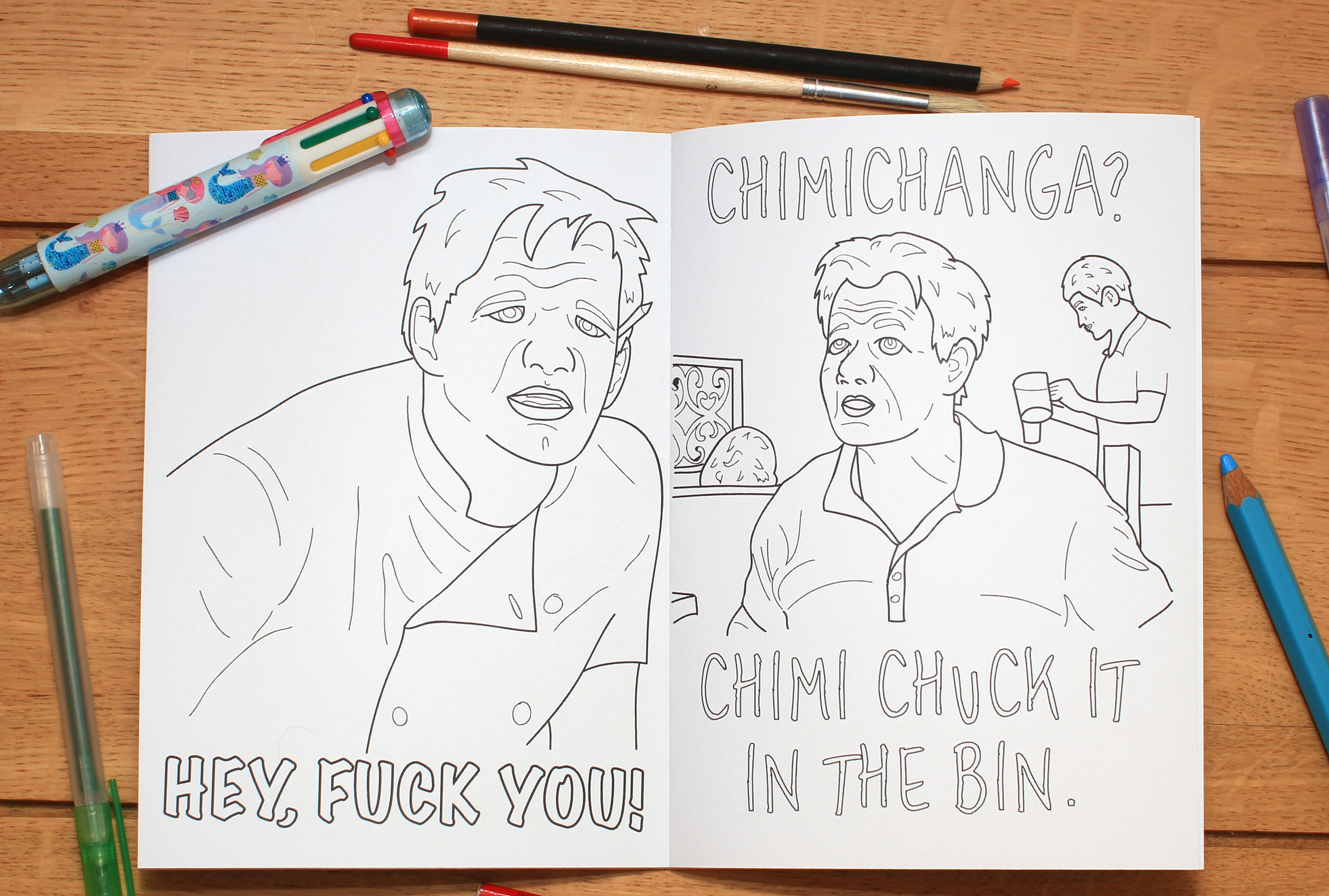 Gordon Ramsay Colouring Book - Etsy
