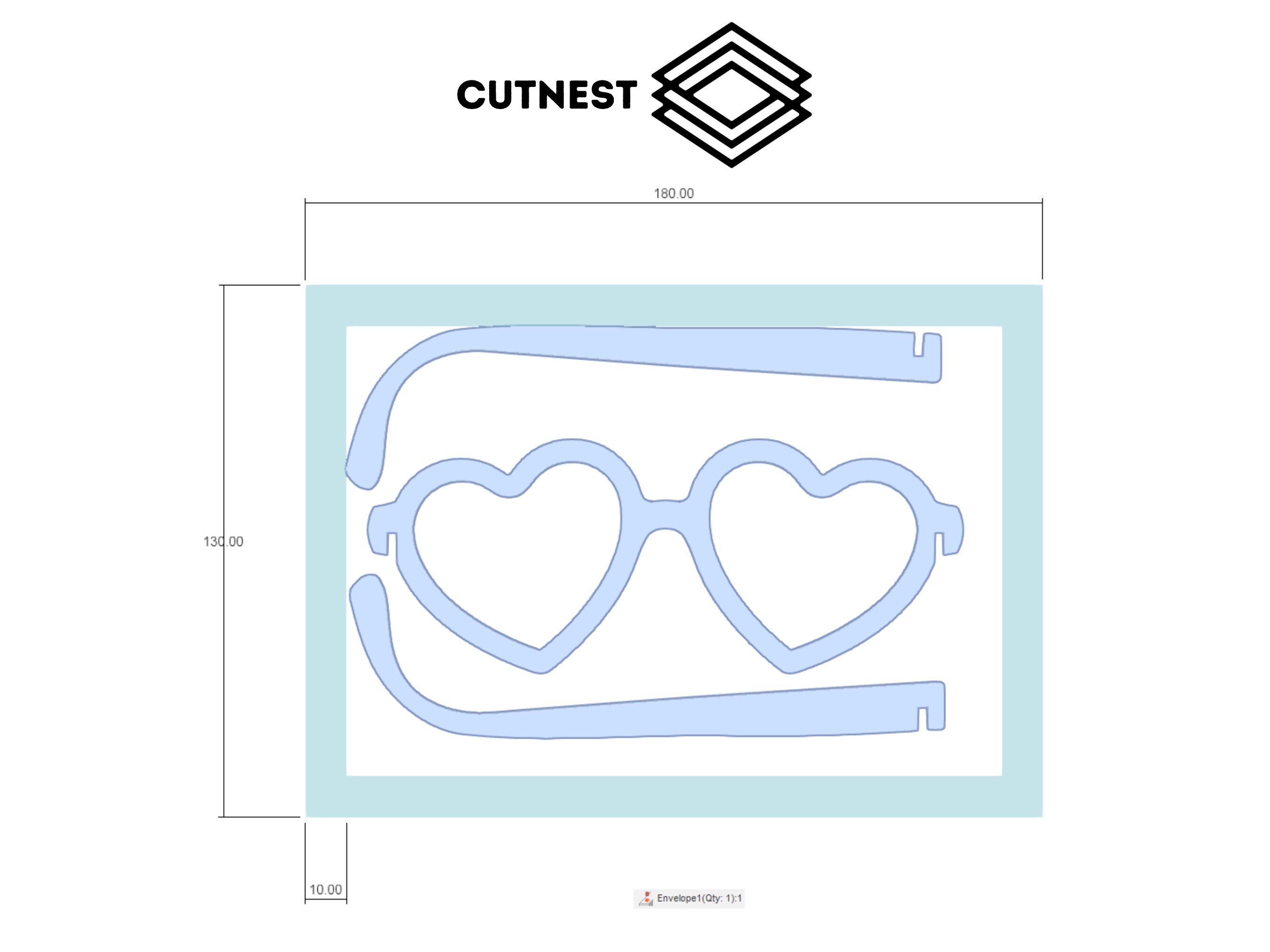 Laser Cut Heart Shaped Valentine's Day Glasses Svg Dxf Love - Etsy