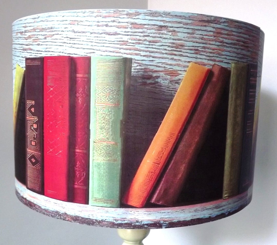 Book Lampshade,Dark arcadia, light shade shabby chic books , vintage ...