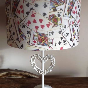 Playing Cards Lampshade, Shabby Chic, Lamp Shade, Vintage , Retro ...