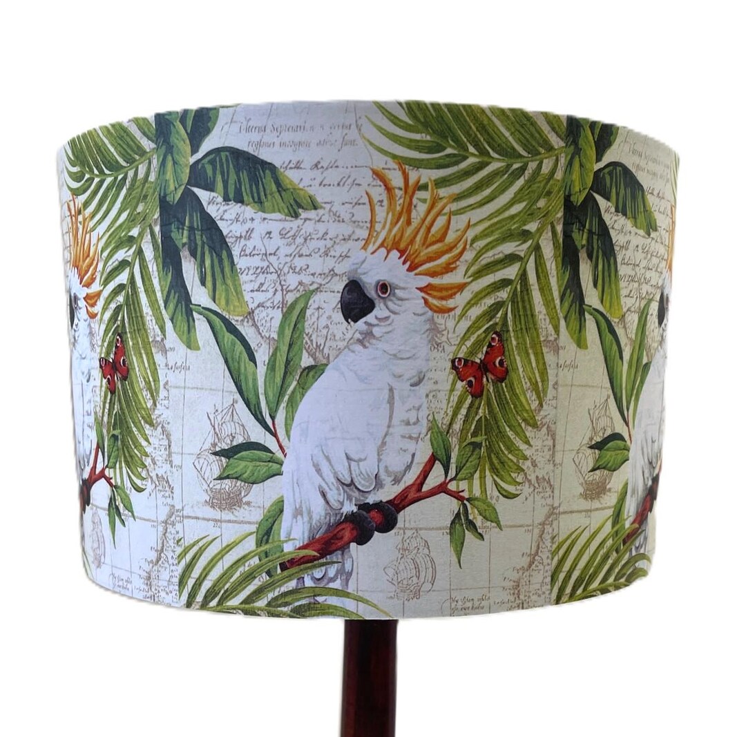 Cockatoo Lampshade, Light Shade, Vintage, Shabby Chic, Fatta Da Mamma ...