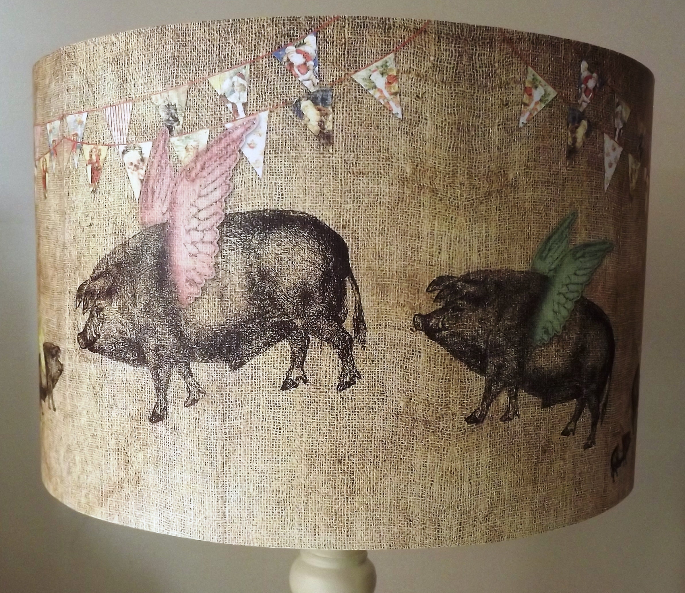 Flying Pigs Lampshade Shabby Chic Light Shadebunting - Etsy UK