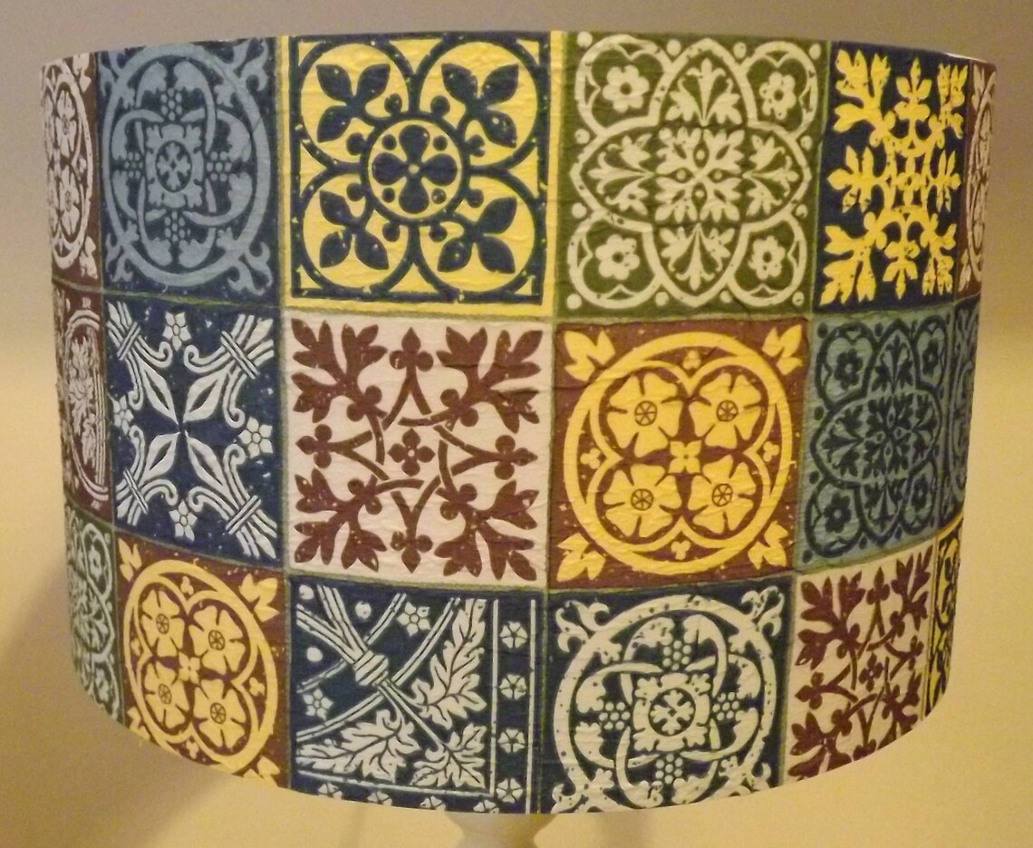 Moroccan Tile Lampshade No5 Shabby Chic Lamp Shade Vintage - Etsy UK