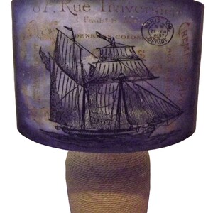 Night Ship Lampshade, Antique Style,vintage, Carte Postal,,postmarks ...