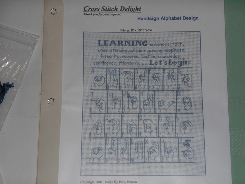 Counted Cross Stitch Pattern Handsign Alphabet - Instant Download PDF ...