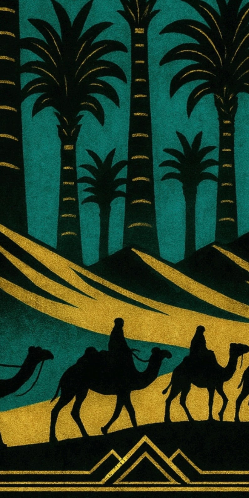 Midnight Caravan Art Deco Wall Art - Etsy