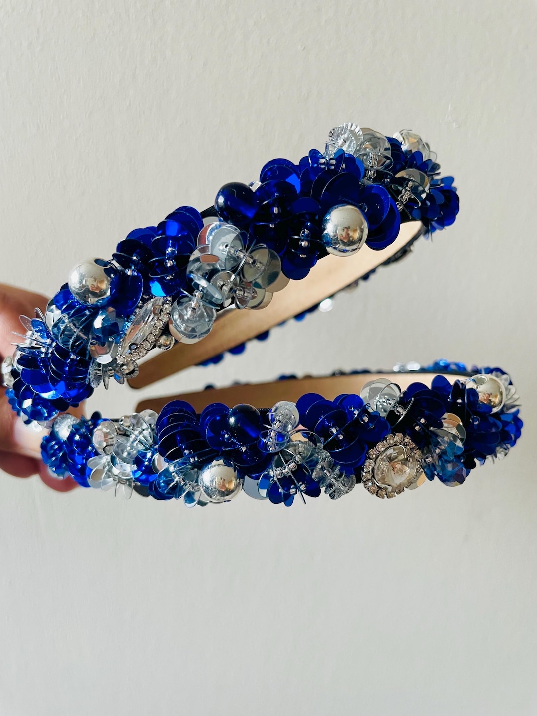 Rionnag Na H-alba – Saltire Royal Blue and Silver Sparkle Sequined ...