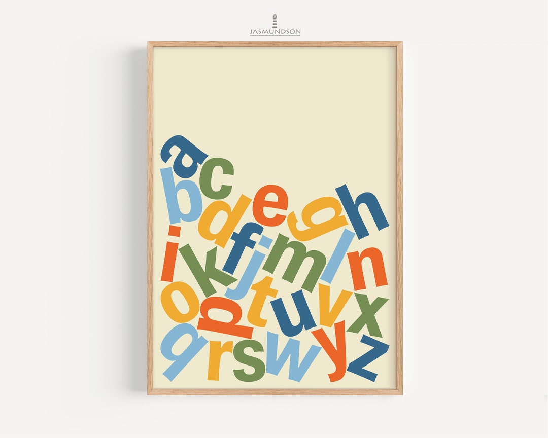 Alphabet Poster, Abc Poster, Letter Poster, Typo Poster, Back to School ...