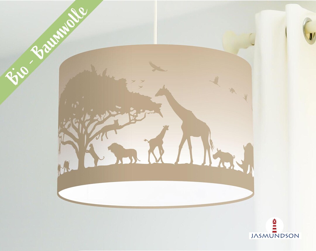 Safari Lamp Shade, Safari Animals Nursery Decor, Safari Baby Room, Baby ...