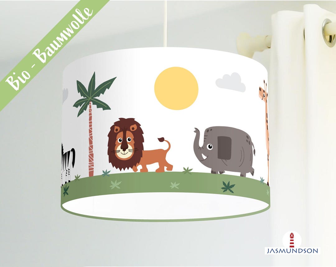 Safari Lamp Shade, Safari Animals Nursery Decor, Safari Baby Room, Baby ...