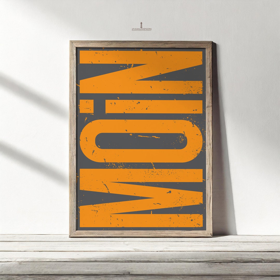 Moin Poster Typo Mural for Northern Lights North Sea Baltic Sea Lovers ...