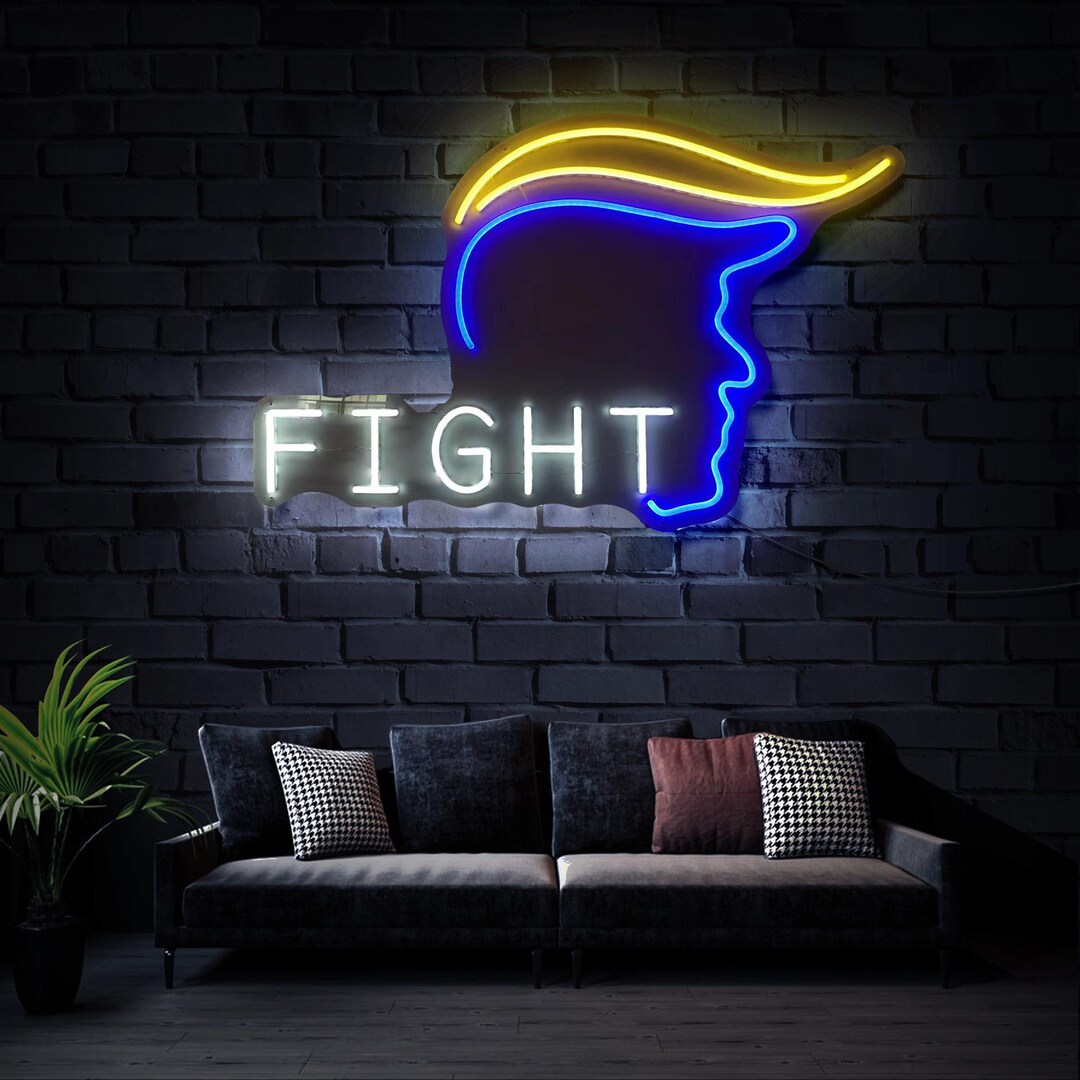 Custom Fight Neon Sign,fight America Led Sign,maga Neon Light,patriotic ...