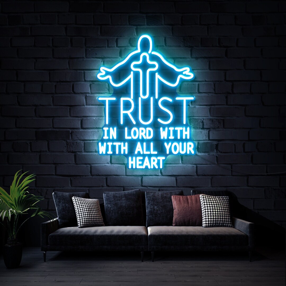 Custom Lords Prayer Cross Neon Sign,jesus Led Sign,jesus Neon Light ...