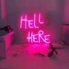 Hello There Neon Sign, Hell Here Neon Sign, Halloween Neon Sign, Decor ...