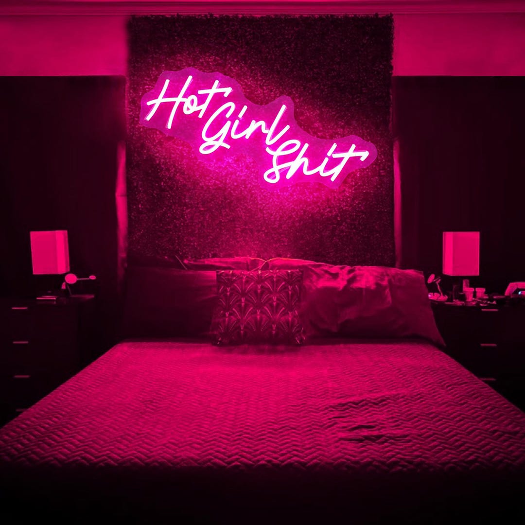 Hot Girl Shit LED Neon Sign, Bachelorette Party Decor - Etsy