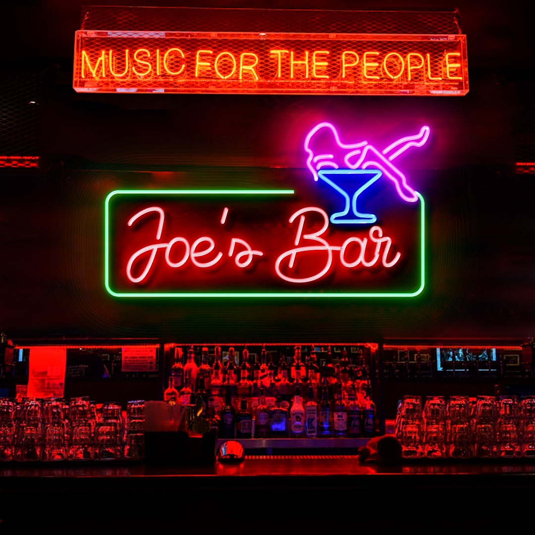 Custom Home Bar Neon Sign With Name,bar Led Sign,bar Neon Light,home ...