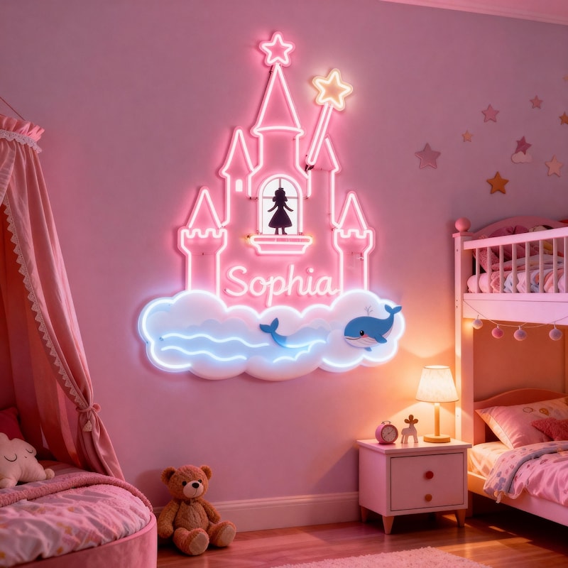 Pink Led Princess Sign - Etsy UK