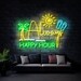 Always Happy Hour Neon Sign,palm Tree Led Sign,summer Home Bar Neon ...