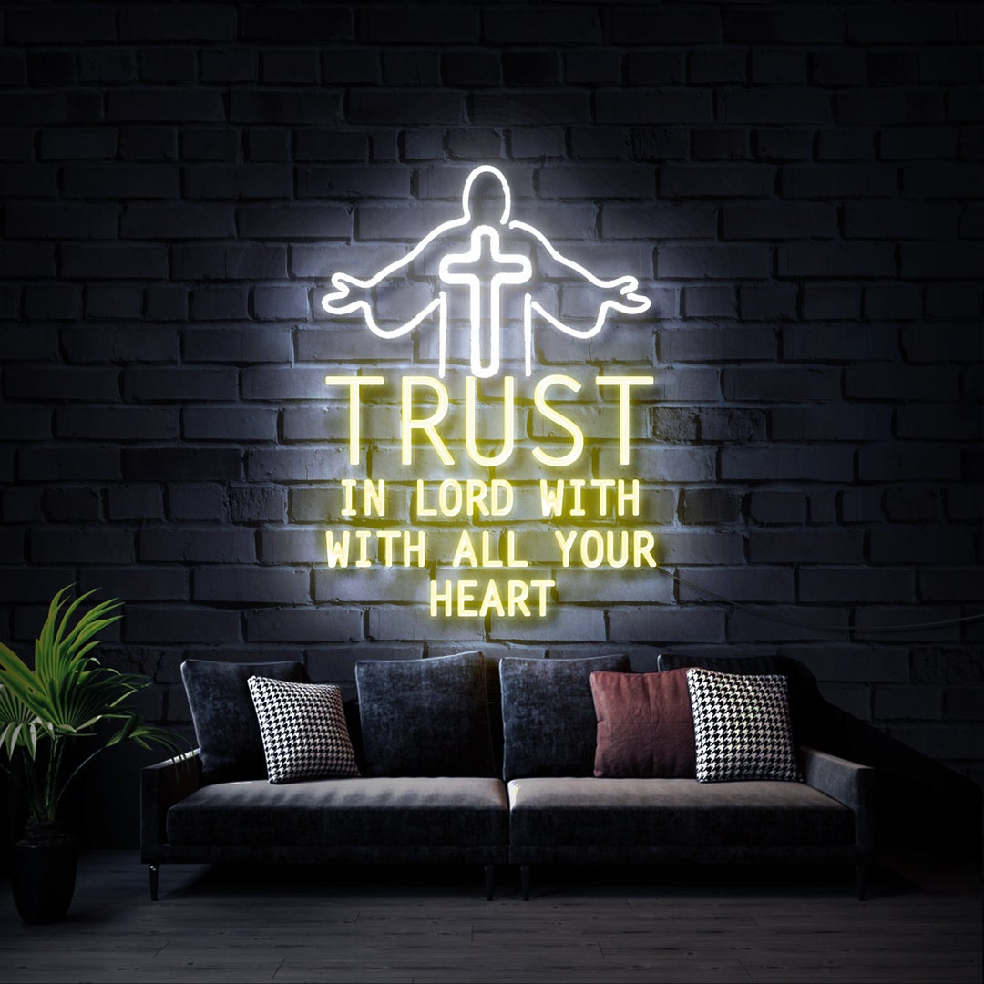 Custom Lords Prayer Cross Neon Sign,jesus Led Sign,jesus Neon Light ...