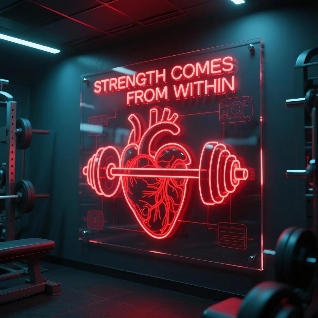 Anatomical Heart Neon Sign,barbell Led Sign,dumbbel Neon Light,gym Neon ...