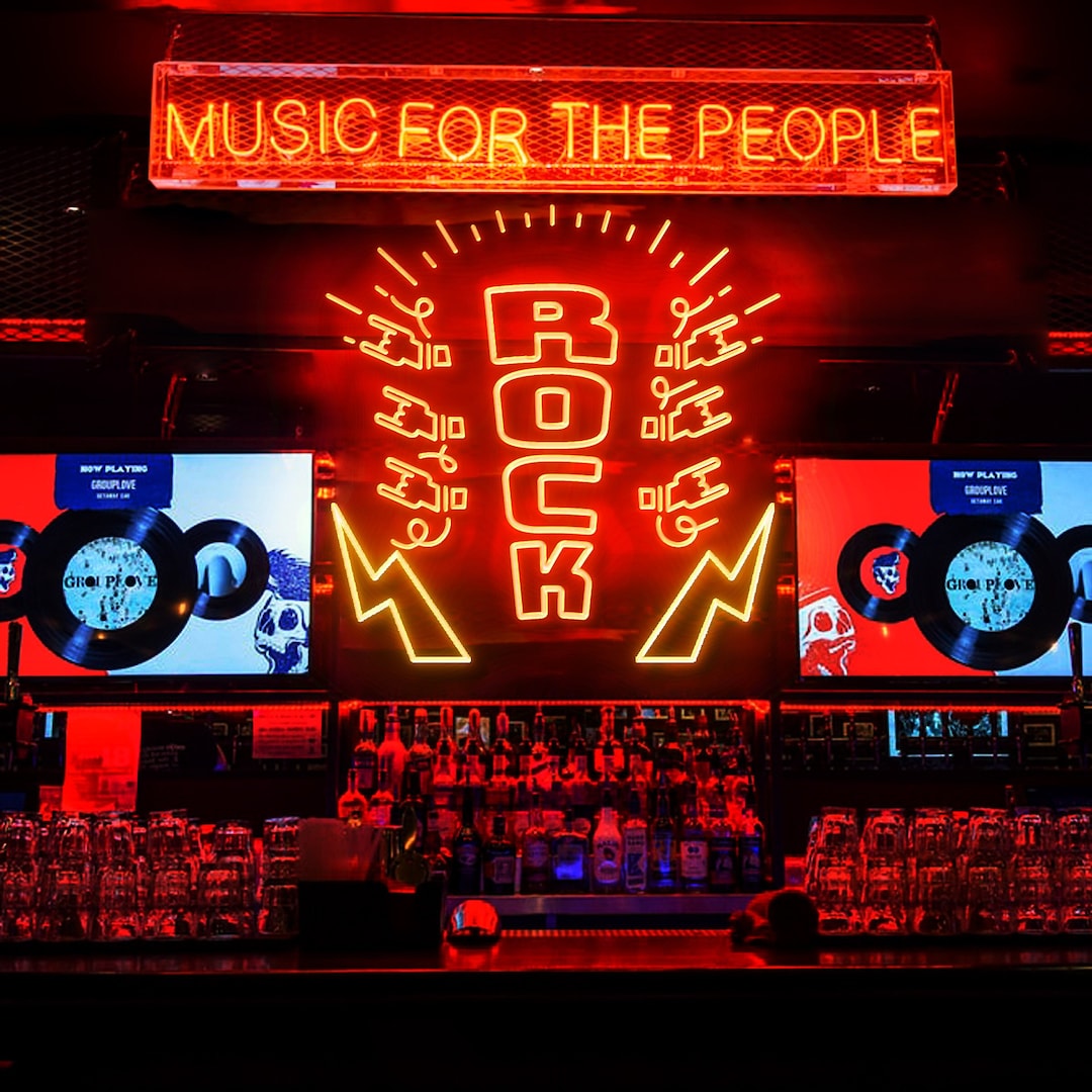 Custom Rock Neon Signhome Bar Led Signmusic Bar Neon - Etsy