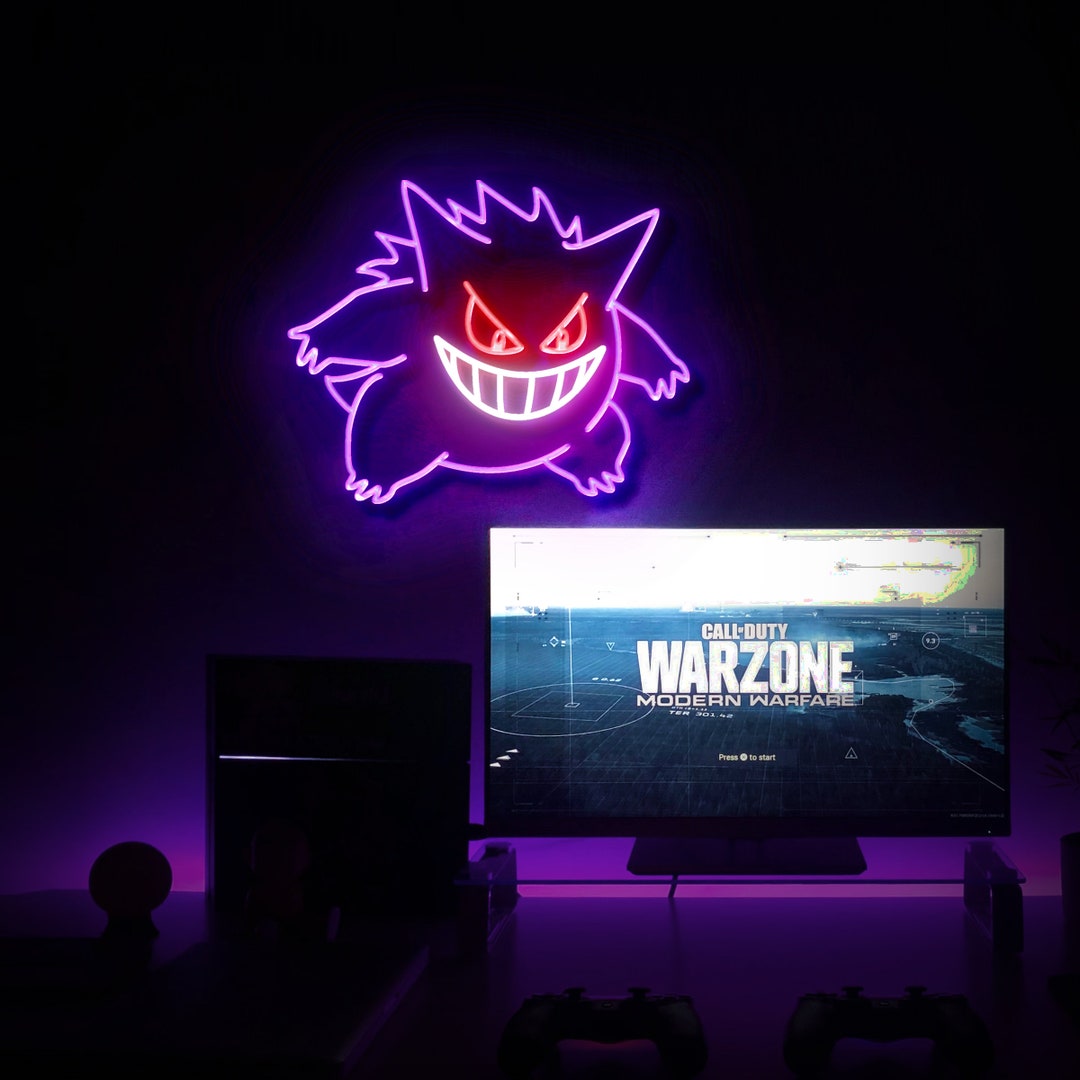 Gengar Neon Sign,custom Anime Led Sign,animal Neon Light,anime Neon ...