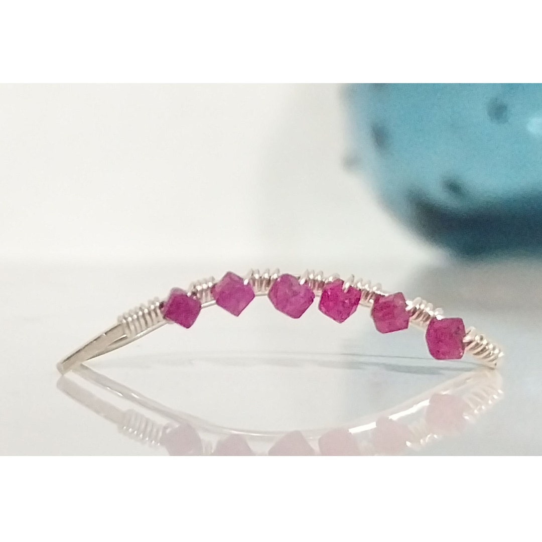 Red Ruby Ear Climber Pair, July Birthstone Stone Ear Crawlers, Modern Minimalist Earrings ...