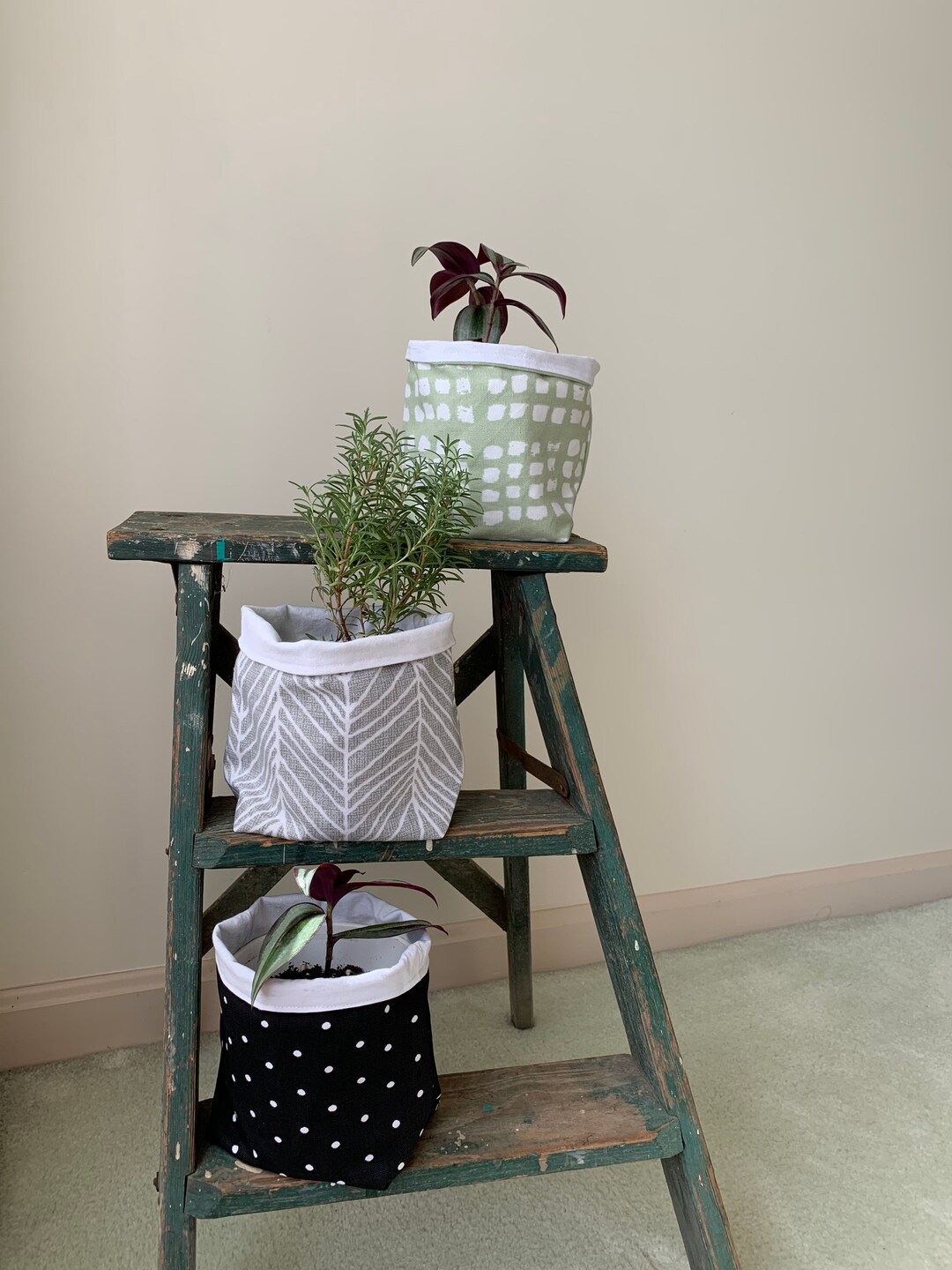 Mini Fabric Container. Fabric Basket. Storage Organizer. Soft Bucket ...