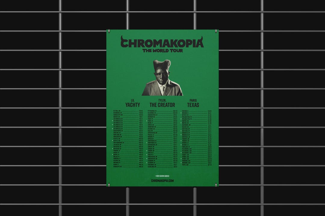 Tyler the Creator Chromakopia Tour Music Poster Wall Art Wall Decor ...