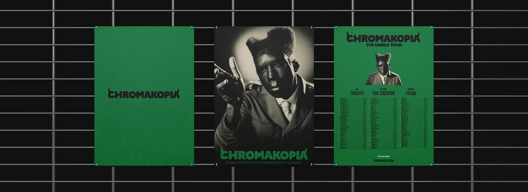 Tyler the Creator Chromakopia Set of 3 Music Posters Wall Art Wall ...