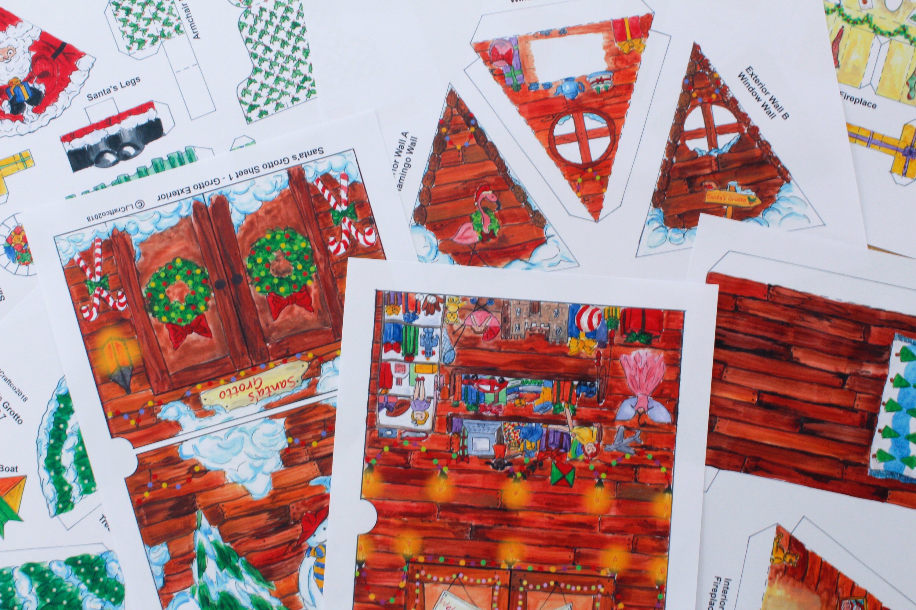 Santa's Grotto Model Kit Digital Download, Printable Christmas ...