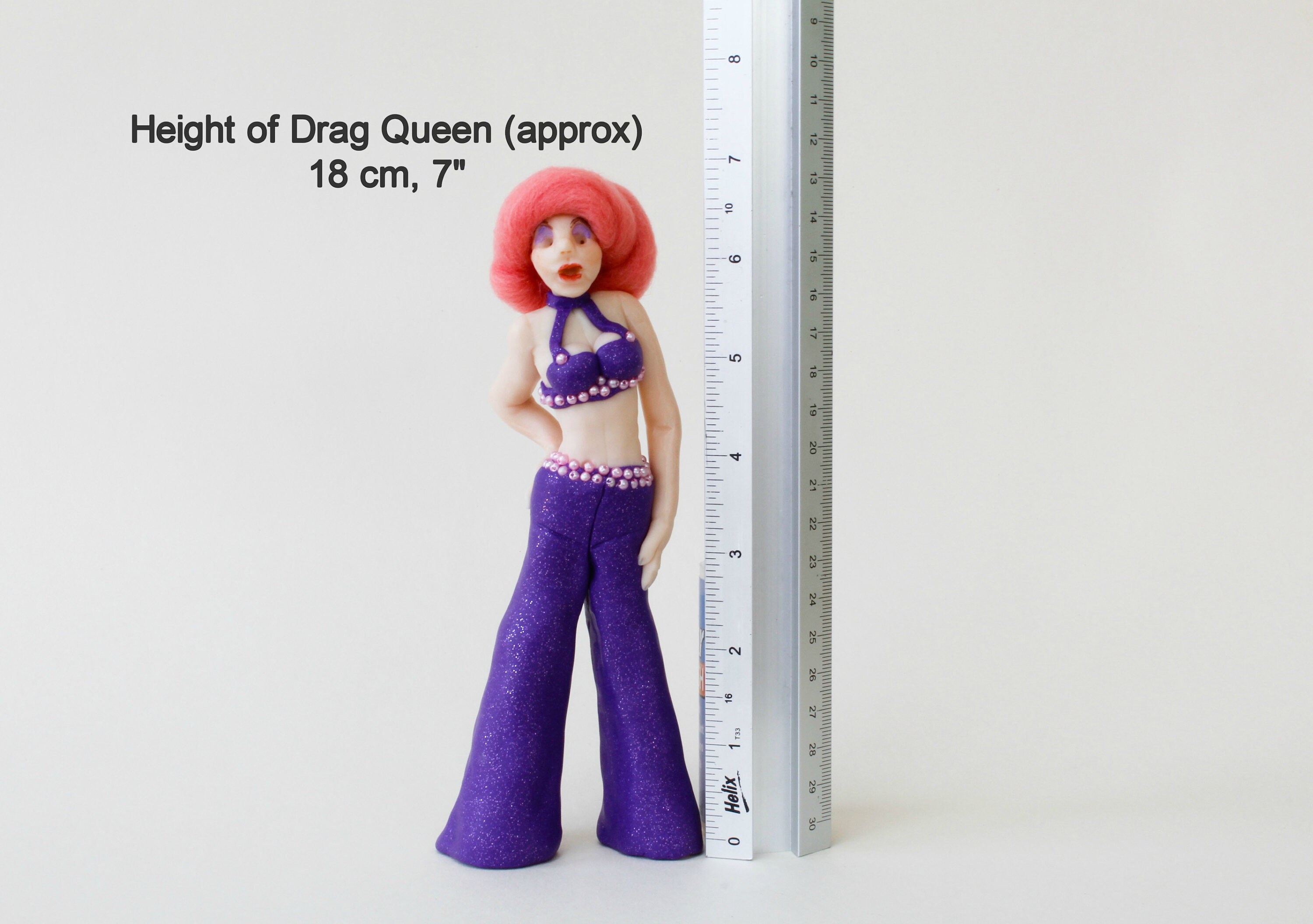 Drag Queen Figure Polymer Clay Disco Diva Sculpture OOAK - Etsy