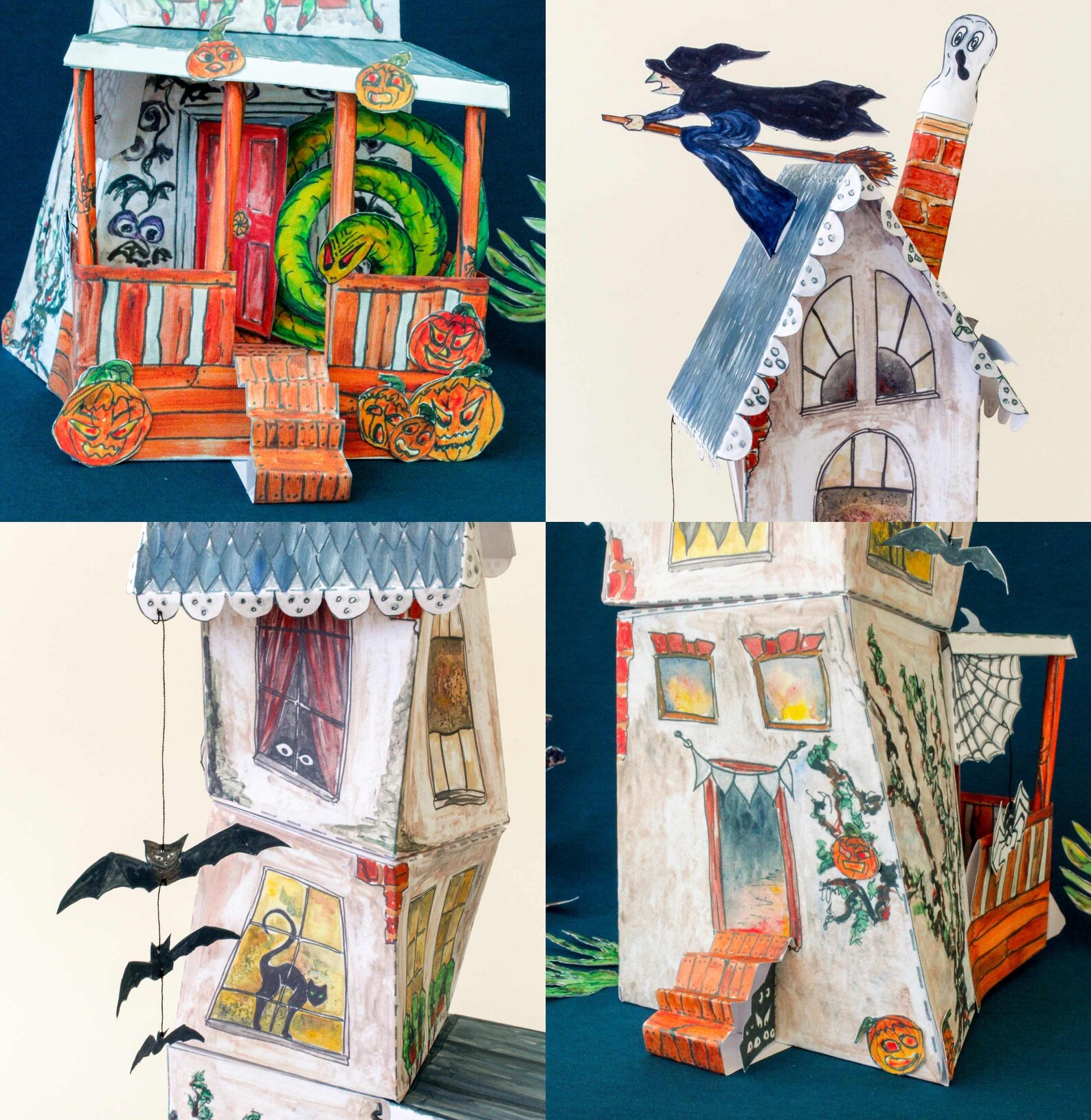 Halloween Haunted House Kit, Instant Digital Download of Model Ghost ...