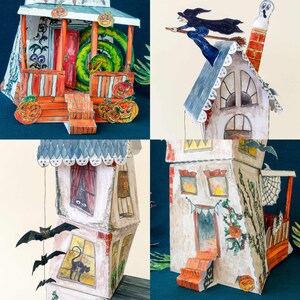 Halloween Haunted House Kit, Instant Digital Download of Model Ghost ...