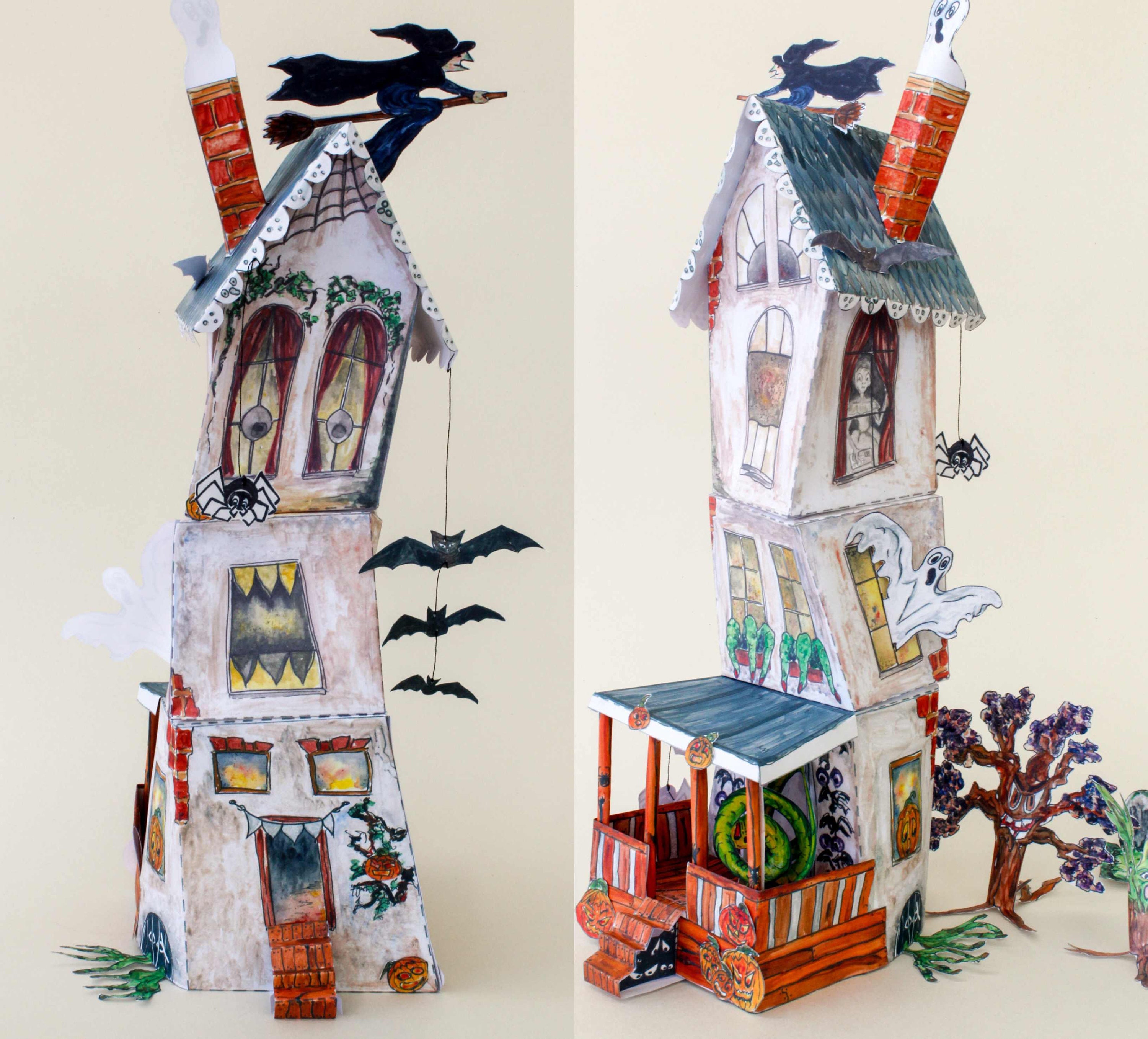 Printable Haunted House Model Kits